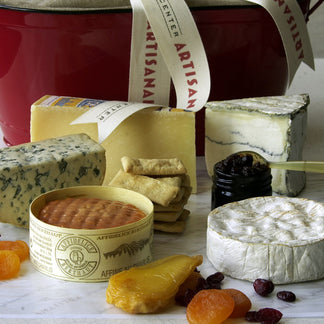 Gourmet Cheese Gift Basket - Classic Red Tin with 5 Artisan Cheeses ...
